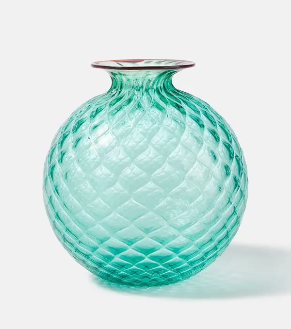 VENINI Monofiori Balloton Murano Glass Vase - Blue