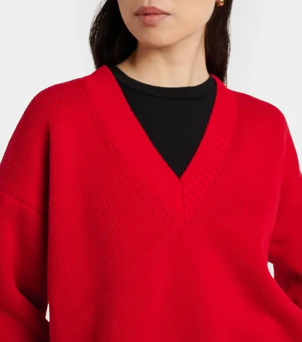 RÓHE Cotton V-neck Sweater