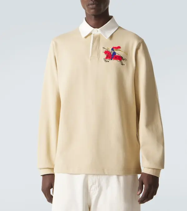Burberry Ekd Cotton Polo Sweater