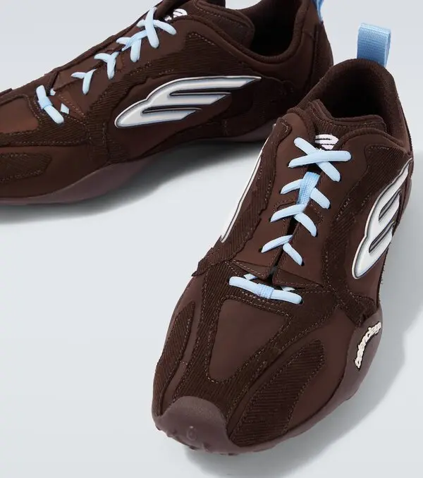 Balenciaga Monday Ultra Corduroy-trimmed Sneakers - Brown