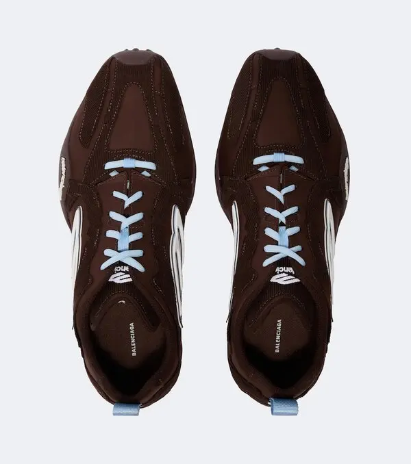 Balenciaga Monday Ultra Corduroy-trimmed Sneakers - Brown