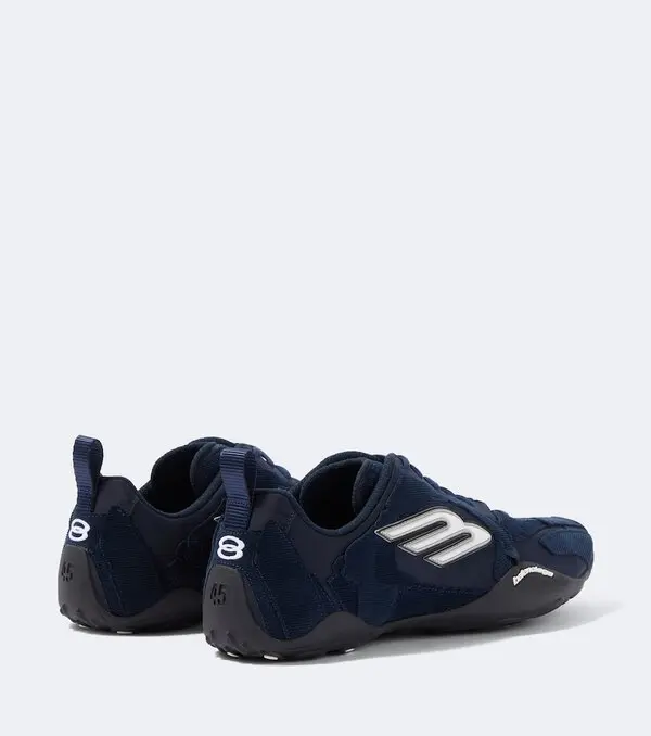 Balenciaga Monday Ultra Corduroy-trimmed Sneakers - Blue