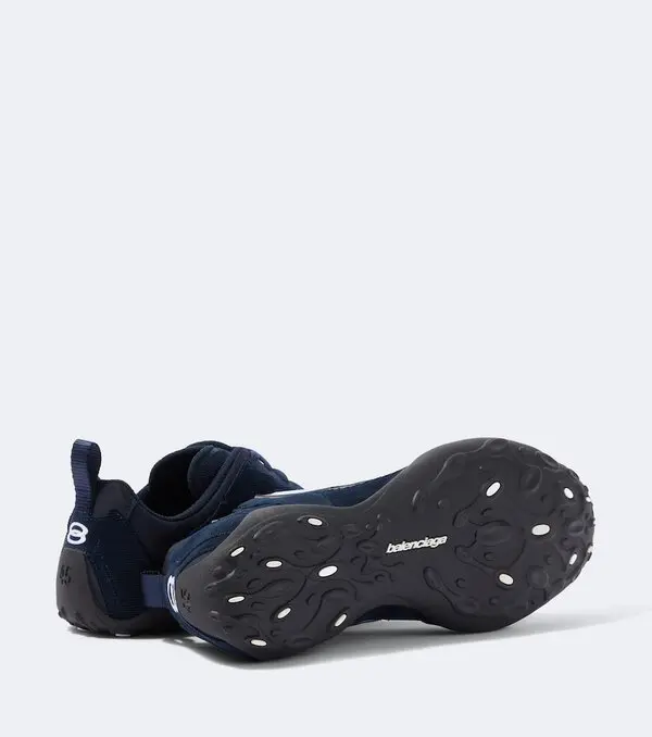 Balenciaga Monday Ultra Corduroy-trimmed Sneakers - Blue