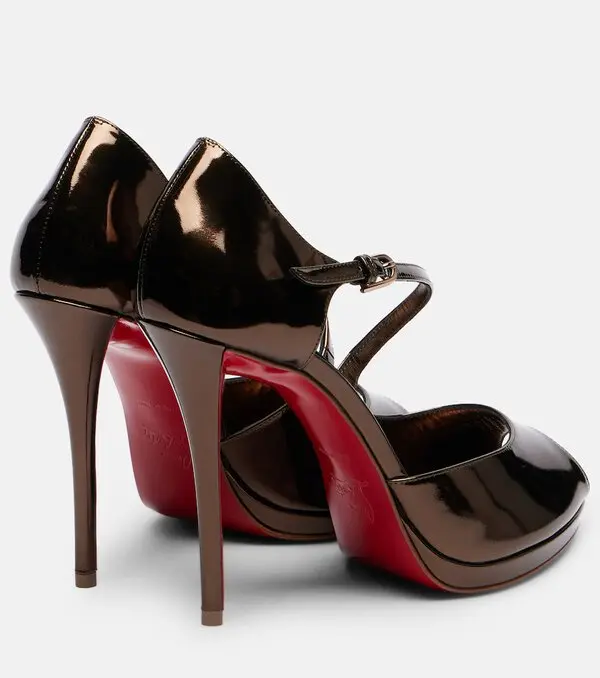 CHRISTIAN LOUBOUTIN Miss Zigourata 120 Mirrored Leather Sandals