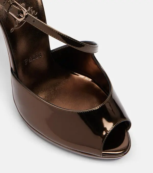 CHRISTIAN LOUBOUTIN Miss Zigourata 120 Mirrored Leather Sandals