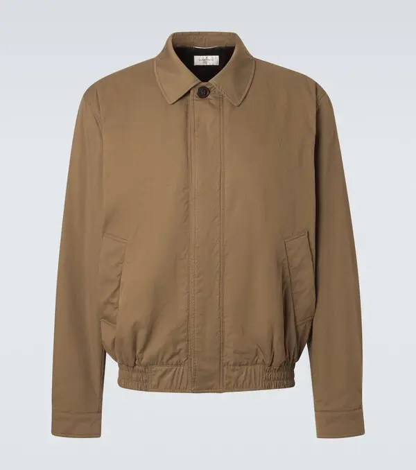 Saint Laurent Cotton Blouson Jacket - Brown