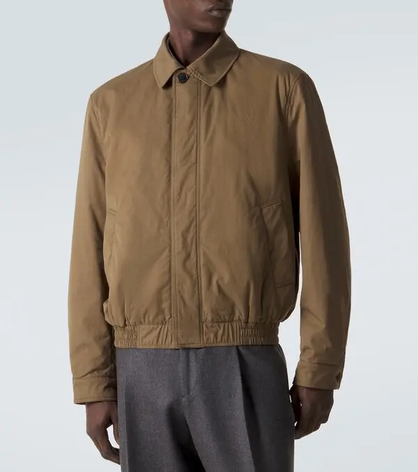 Saint Laurent Cotton Blouson Jacket - Brown