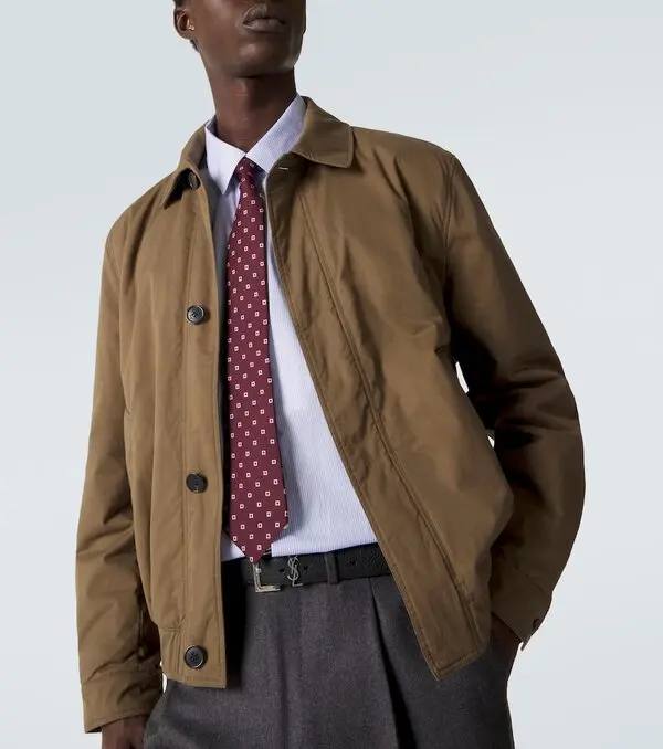 Saint Laurent Cotton Blouson Jacket - Brown