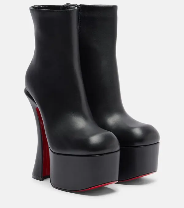 CHRISTIAN LOUBOUTIN Aquabootie 160 Leather Platform Ankle Boots