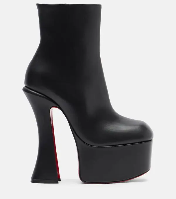 CHRISTIAN LOUBOUTIN Aquabootie 160 Leather Platform Ankle Boots