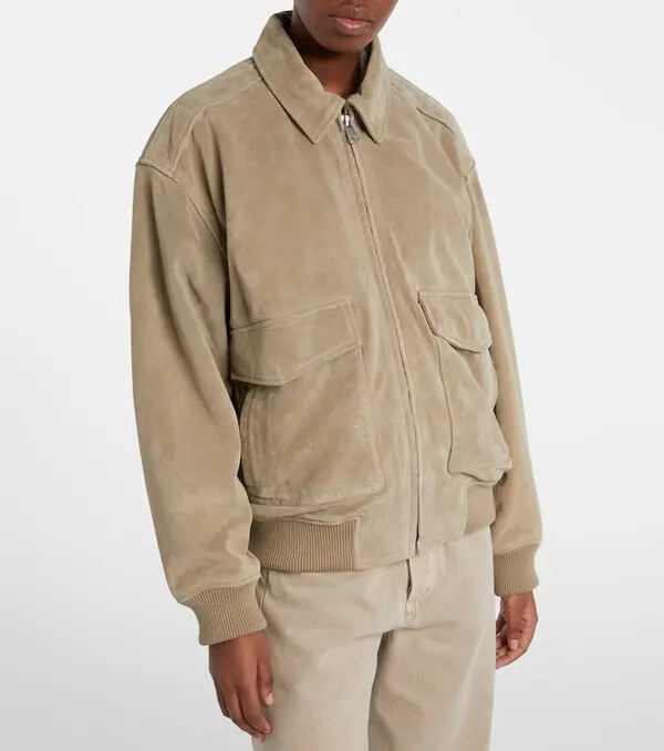 Citizens Of Humanity Vivienne Suede Blouson Jacket - Beige