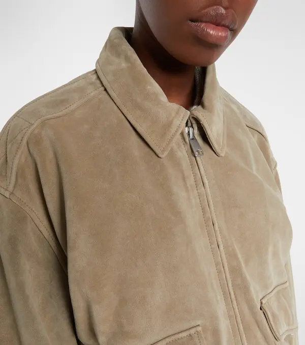 Citizens Of Humanity Vivienne Suede Blouson Jacket - Beige