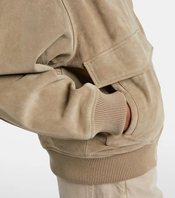 Citizens Of Humanity Vivienne Suede Blouson Jacket - Beige