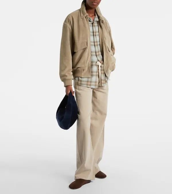 Citizens Of Humanity Vivienne Suede Blouson Jacket - Beige