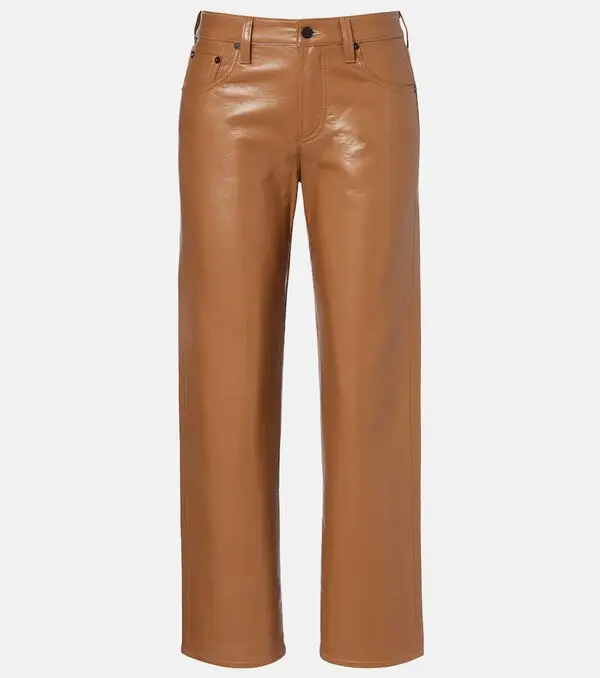 Citizens Of Humanity Faye Cropped Straight Pants - Brown