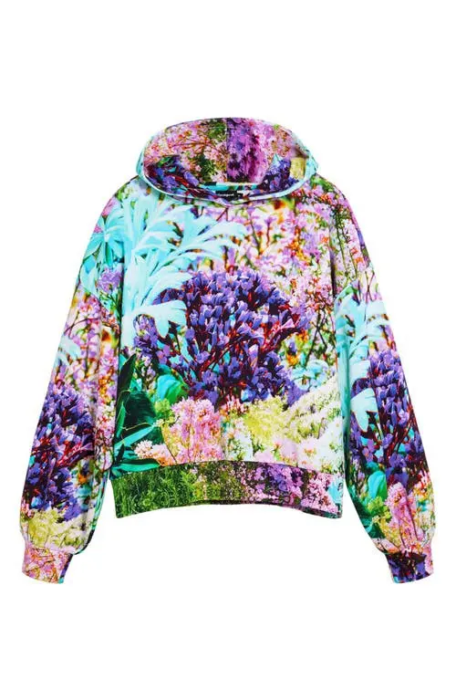 Desigual Printed Oversized Cotton Hoodie