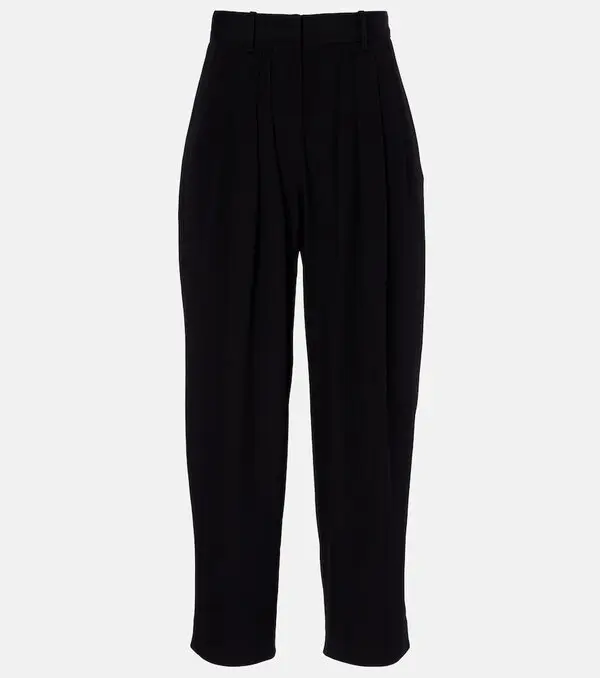 Isabel Marant Étoile Janice High-rise Wide-leg Crêpe Pants - Black