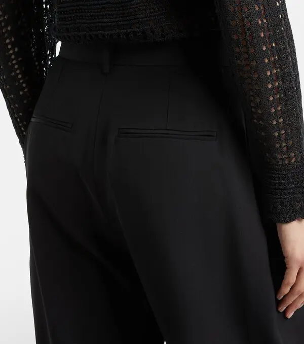 Isabel Marant Étoile Janice High-rise Wide-leg Crêpe Pants - Black