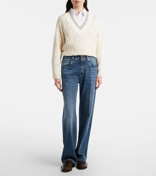 Brunello Cucinelli Wide-leg Jeans
