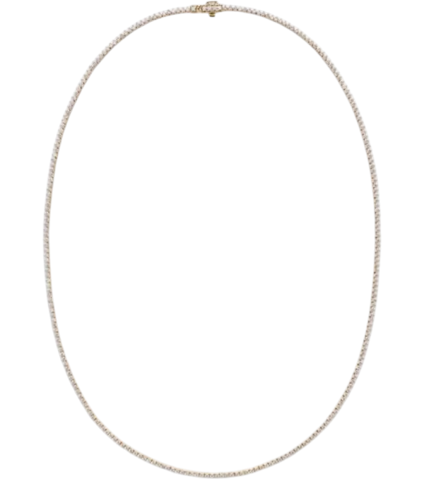 STONE AND STRAND 14kt Yellow Diamond Tennis Necklace - Gold