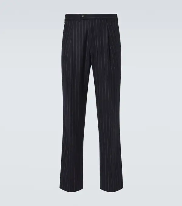 SAMAN AMEL Striped Wool Suit Pants