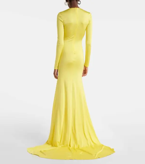 David Koma Embellished Jersey Gown