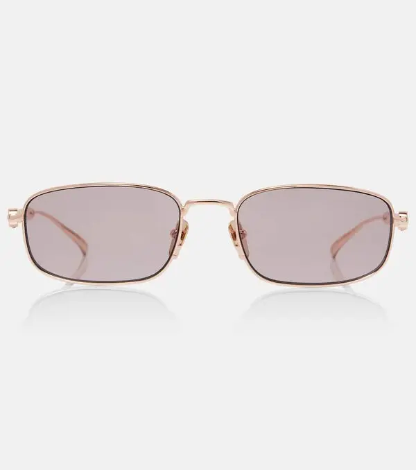 Gucci Bamboo Rectangular Sunglasses - Gold