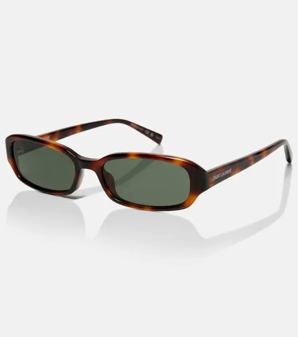 Saint Laurent Sl 872 Erin Rectangle Sunglasses - Brown