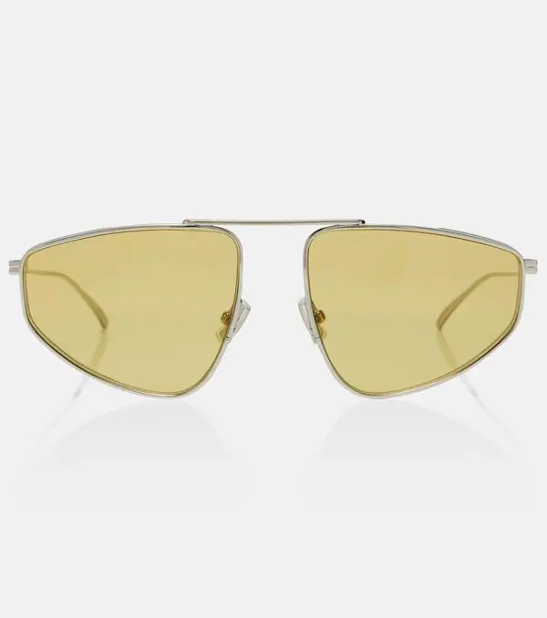 Bottega Veneta Light Ribbon Aviator Sunglasses - Silver