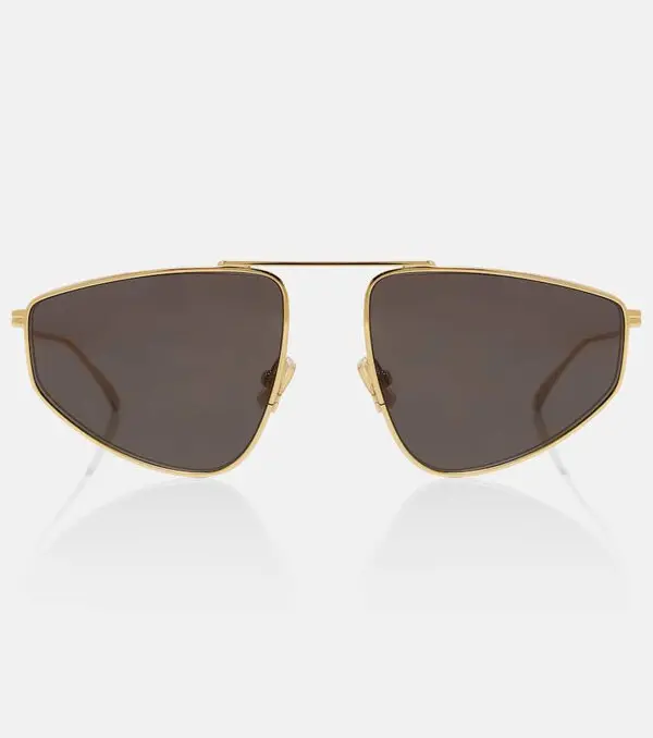 Bottega Veneta Light Ribbon Aviator Sunglasses - Gold