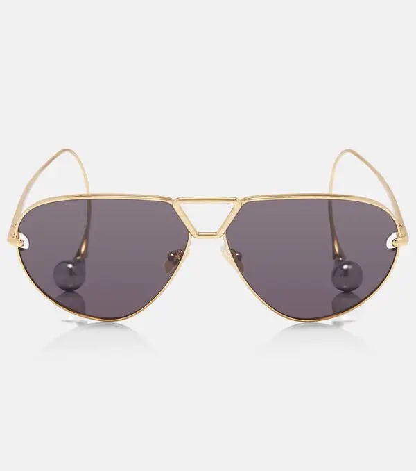 Bottega Veneta Aviator Sunglasses - Gold