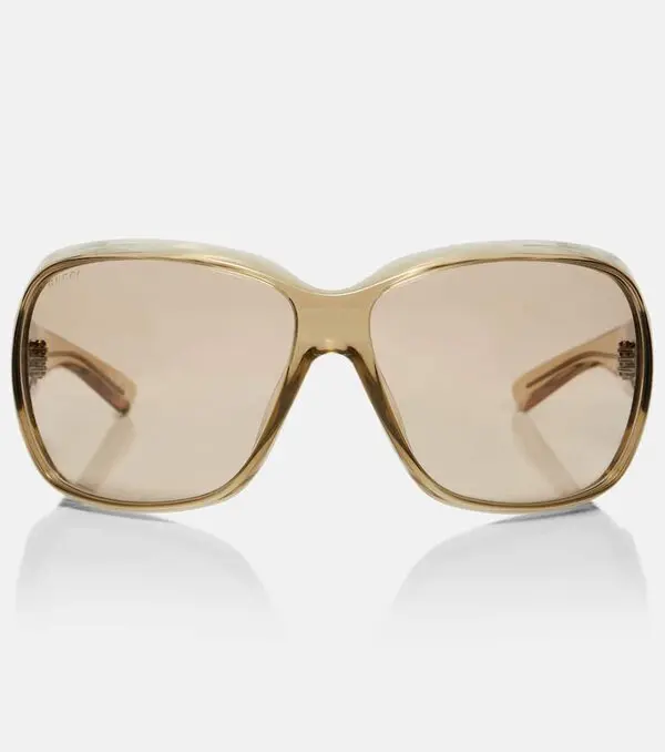 Gucci Script Square Sunglasses - Beige