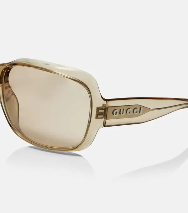 Gucci Script Square Sunglasses - Beige