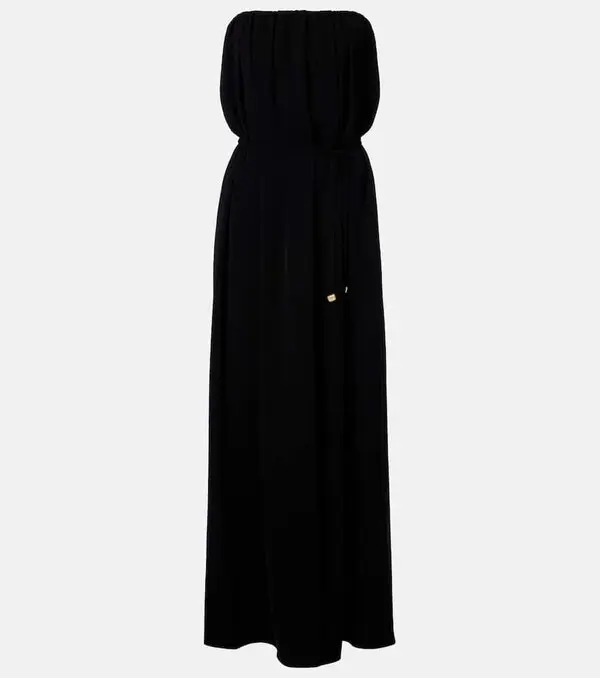 Max Mara Strapless Crêpe Gown