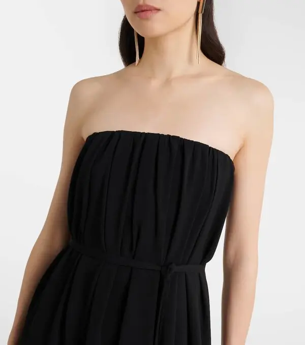 Max Mara Strapless Crêpe Gown