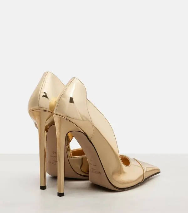 JIMMY CHOO Brigitte Mirrored Leather Pumps