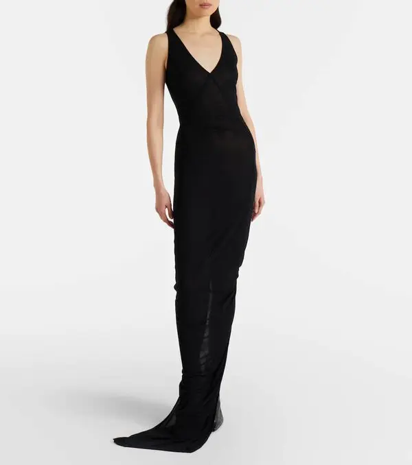 black shift dresses for funeral Racerback Tank Dress Maxi - Black Organic main image 0