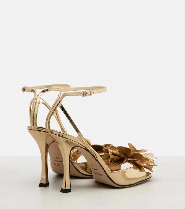 JIMMY CHOO Mimmi Mirrored Leather Sandals