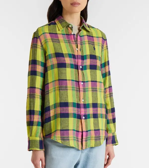 Polo Ralph Lauren Checked Linen Shirt - Multicoloured