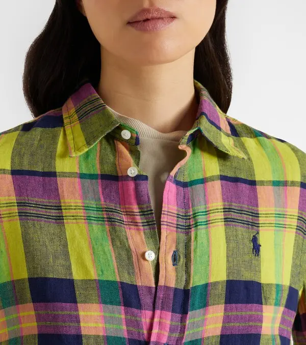 Polo Ralph Lauren Checked Linen Shirt - Multicoloured