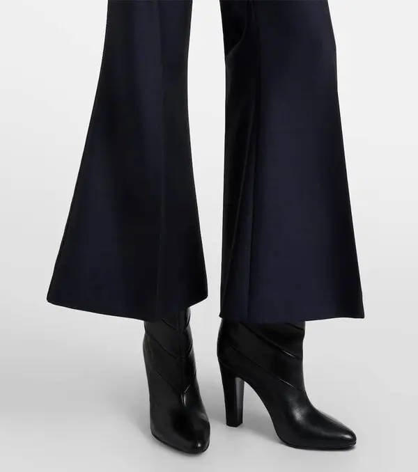 Valentino Garavani Wool And Mohair Flared Trousers