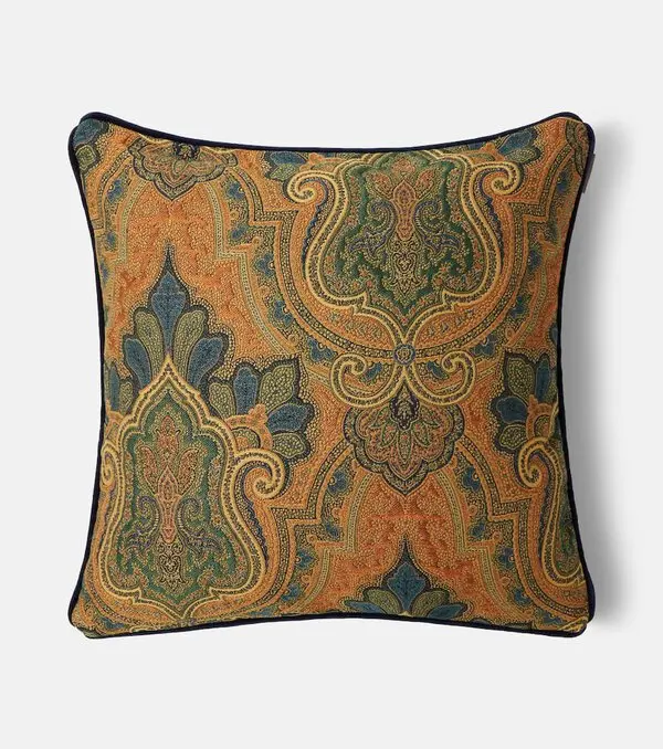 Etro Deosai Paisley Jacquard Cushion - Multicoloured