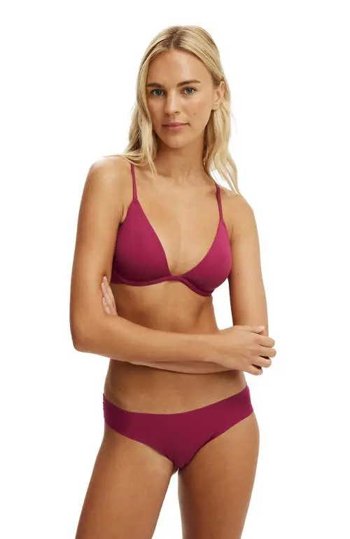 Cotton:on Plunge Underwire Bra - Crushed Berry