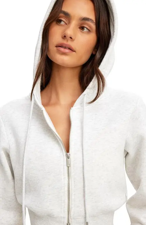 Cotton:on Active Fleece Contour Zip Through - Light Grey Marle