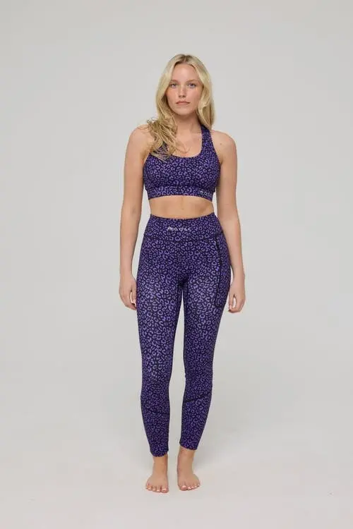 OOSC Infinite High Waisted Leggings - Purple Leopard