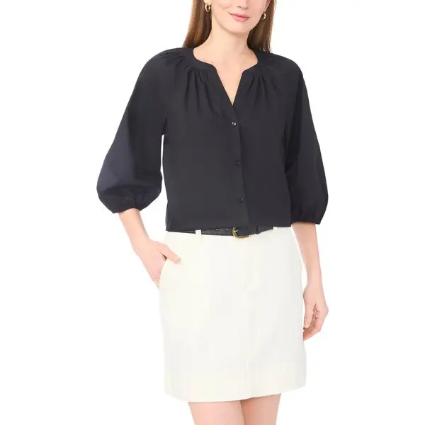 Vince Camuto Raglan Puff-sleeve Top