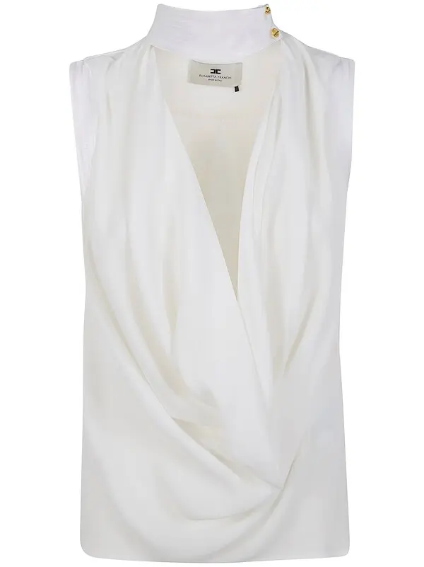 Elisabetta Franchi Sleeveless Shirt - White
