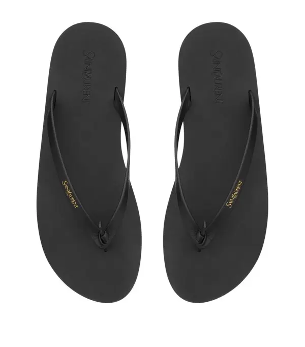 Saint Laurent Logo Flip Flops