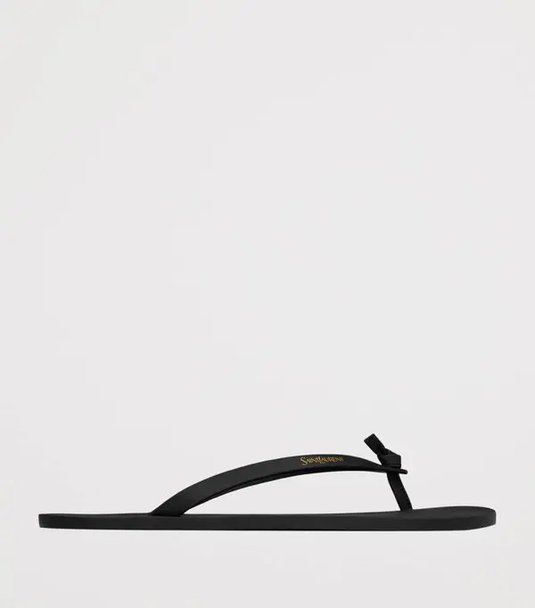 Saint Laurent Logo Flip Flops