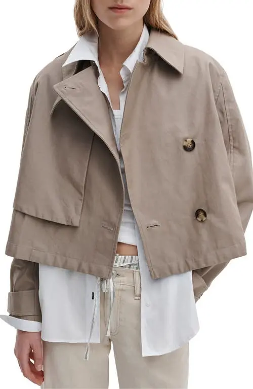 Rag & Bone Double-breasted Cropped Cotton Trench Coat